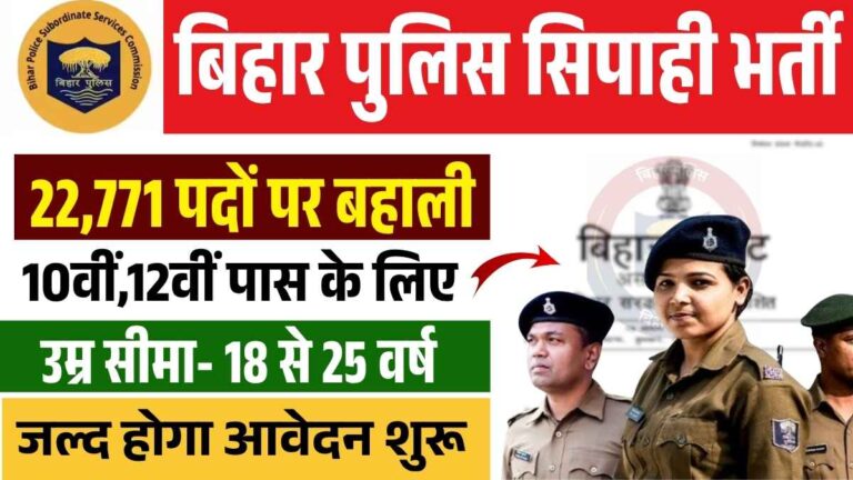 Bihar Police Sipahi Bharti 2026 : बिहार पुलिस कांस्टेबल के 22000 से ...